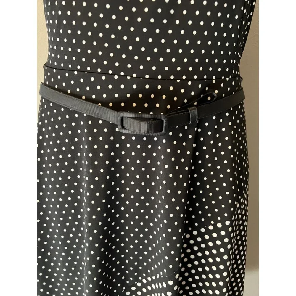 White House Black Market | Dresses | Whbm Dress Black White Polka Dot ...